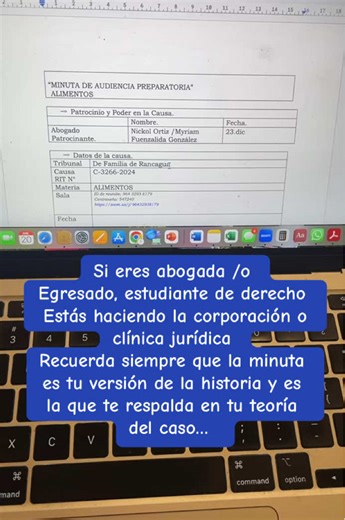 Importancia de la minuta en el derecho chileno