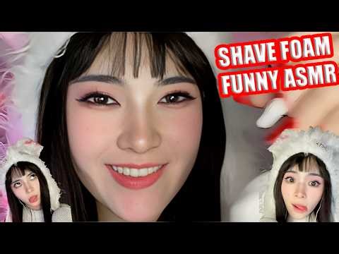 ASMR Shaving Foam Play & Plastic Tapping 🧴✨ Eating Crunchy Snacks + Silly Dances & Faces! 🤣🍿