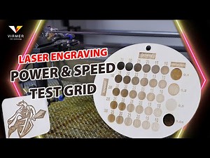 How to engrave plywood? | LASER ENGRAVING POWER & SPEED TEST GRID | Virmer