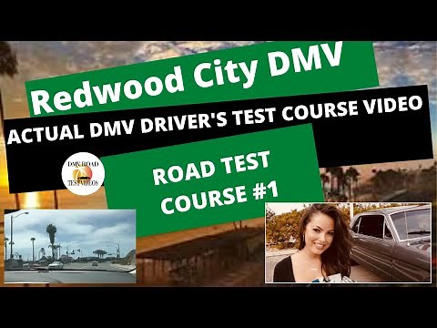 *ACTUAL TEST ROUTE * Redwood City, CA DMV Driver's Exam Course #1 Behind The Wheel License Road Test