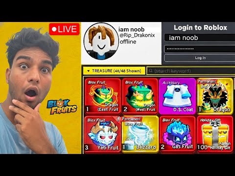 Rating Viewers Blox Fruits Account In Live ✨🤣🤣