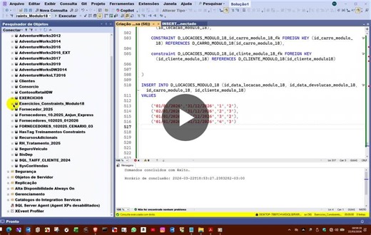 /* Constraints: SQL Server: Estudo Avançado: Aplicabilidade em 22/03/2026 Objetivo: Compreender o que são constraints e como utilizá-las na prática. */ -- I. CONSTRAINTS -- Constraints no SQL são… | Francisco Fernando Gonçalves