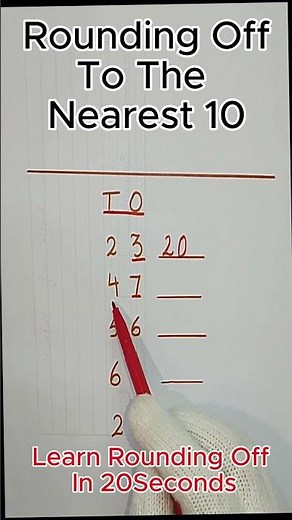 Rounding Off to the Nearest 10 | Round Off #maths #roundingoffnumbers #roundingoff