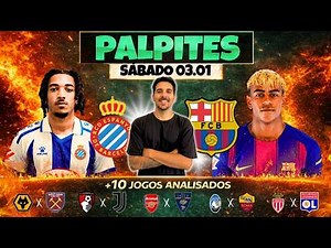 PALPITES DE FUTEBOL PARA HOJE 03 01 2026 (SÁBADO)
