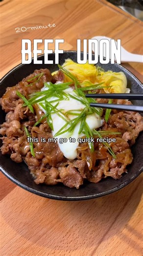 Drew Eats 🍛 on Instagram: "Let’s make a quick beef udon (niku udon) together. This is all I need after a long 9-5 😴Savory and comforting, do quick meals get any better than this? Recipe now on my website or leave a comment and I’ll DM you! #EasyRecipes #30minutemeals #quickrecipes #homecooking #udon"