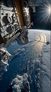 Breathtaking View of Earth and an Astronaut from the International Space Station! #space #astronaut #volcano #eruption #NASA #Earth from space #ISS #spacewalk #natural disaster #cinematic #universe #science #nature #epic #POV | Space Voyager