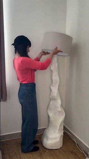 Sculpted Styrofoam Lamp Design