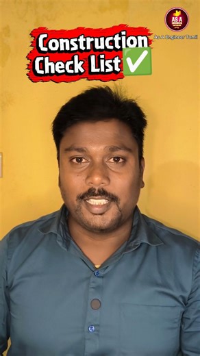 As A Engineer தமிழ் | 🧭Construction Check List✅ Detailed Explanation in Tamil 🚩 As A Engineer Tamil 🧭 Er Murugan 🌍 To get the Check list:- WhatsApp "check... | Instagram