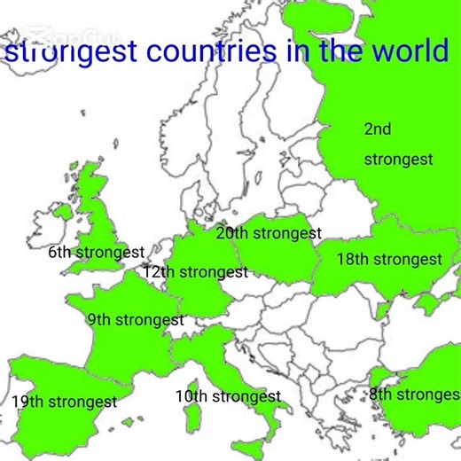 top 20 strongest countries (only in europe) #mapping #canadain #newfie #newfoundland #europe