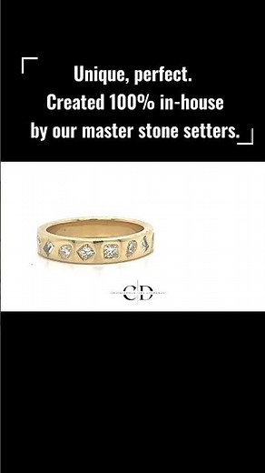 🔥 Custom Burnish “Gypsy” Set Wedding Band | Christopher Fine Diamonds