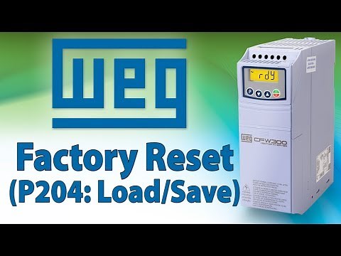WEG CFW300 VFD Factory Reset from AutomationDirect