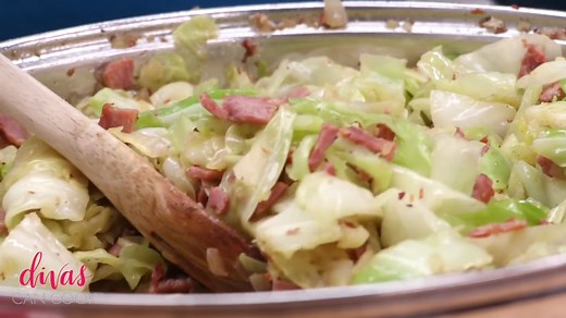 7.7K views · 157 reactions | Easy Fried Cabbage & Bacon  Recipe: https://divascancook.com/southern-fried-cabbage-bacon-onion-recipe-best/ | Divas Can Cook | Facebook