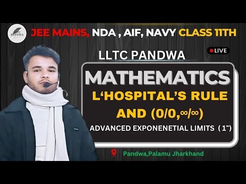 🔴 L–HOSPITAL RULE 🔥 || ADVANCED EXPONENTIAL LIMIT 1^ ∞ || CLASS 11TH MATHEMATICS || #live