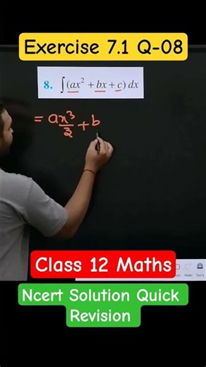 Question 08 Exercise 7.1 Class 12 Maths Integrals #calculus #class12maths #integration