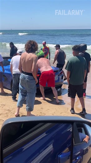 American engineering literally losing to overseas competition 🤦‍♂️🌊 #corvette #beach #fail