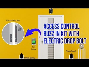 One Door Access Control Kit with Electric Drop Bolt, Wireless Receiver and Remote Control