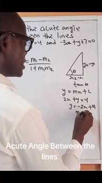 How to Calculate the Acute Angle Between Two Lines. Step-by-Step Guide