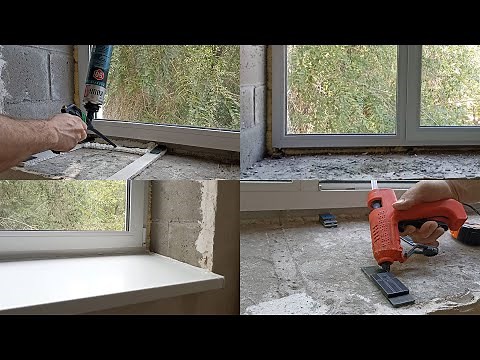 Do-it-yourself window sill installation. Installation of a plastic window sill.