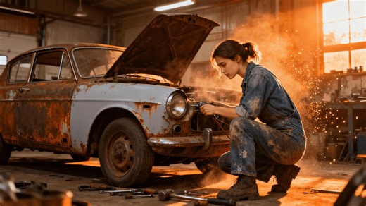 27K views · 550 reactions | Girl repairs and restores scrap cars that have been broken and rusted for a long time | Fully Restoration Solution | Facebook