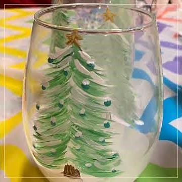 Holiday wine glasses