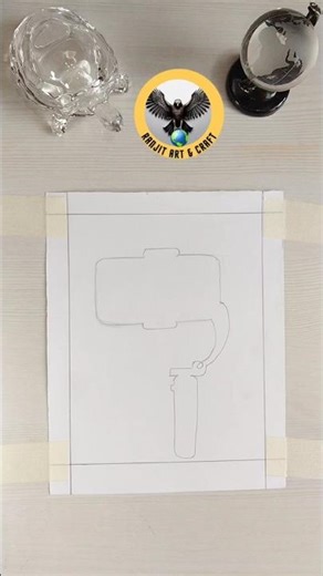 One Line Art Gimbal Drawing #onelineart #gimbal #shorts #art #drawing