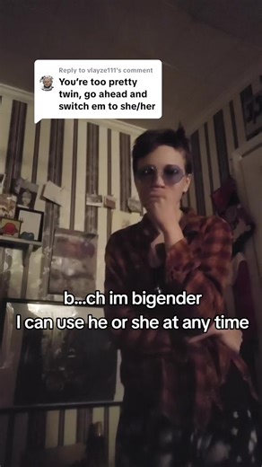 Replying to @vlayze111 #fyp #fyp how you gonna look at my bio and not know what bigender means but look at the pronouns listed also font call me twin we got nothing in common #lgtbq🏳️‍🌈 #bigender #lgbtq