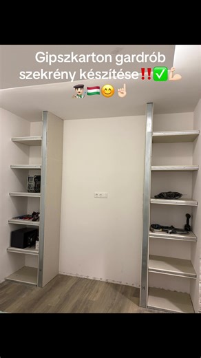 Gipszkarton gardrób szekrény készítése lépésről lépésre