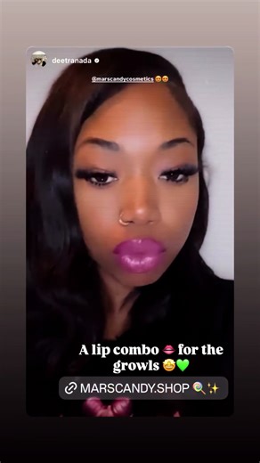 MY BRAND MY BRAND MY BRAND MY BABY MY BABY 🤩😍👄 @Mars Candy Cosmetics 🛸🍭✨ALL FLAVORS. ALL AGES. ALL VIBES❕Be “EYE CANDY” with Mars Candy Cosmetics 🍫 @deetranada @Inevitablejass @ASONTI • • • #myfav #lipgloss #lipcombo #fyp #trending