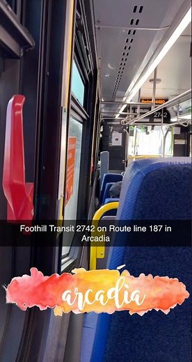 Arcadia Bus Trip from October 2021 in Foothill Transit 2742 on Route line 187