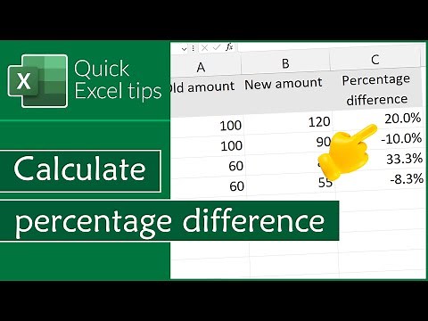 How to calculate percentage difference in Excel