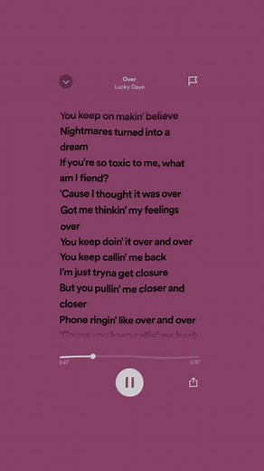 Cause i thought it was over #fyp #over #luckydaye #spedup #spedupaudios #foryou