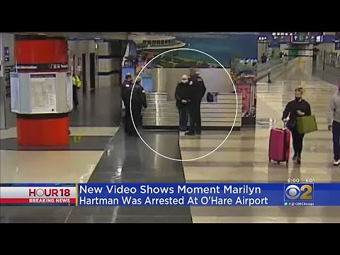 New Video Shows Moment Serial Stowaway Marilyn Hartman Was Arrested At O'Hare International Airport