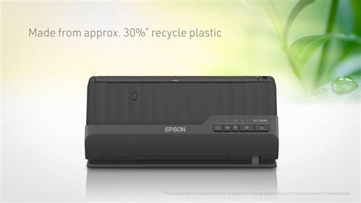 Introducing Epson’s Workforce DS-C330, our first vertical A4 scanner! 🌟 With duplex scanning speeds up to 30ppm and made from 34% recycled plastics, it's designed for efficiency and sustainability. Easily switch between vertical and straight path modes, perfect for scanning in narrow spaces. Enjoy edge correction tools for refined scanned outputs, convenient data indexing for easy document management, and features like paper protection and glass dirt detection. Upgrade your scanning experience 