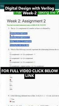 NPTEL Digital Design with Verilog Week 2 Assignment Answers | noc26-cs24