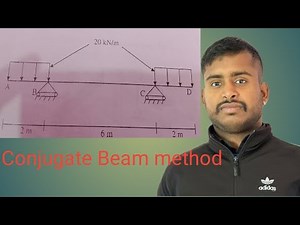 Structure 1 conjugate beam method exam question solution