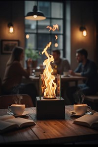 Tabletop Black Fireplace, Fire Pit, Smokeless, Odorless Portable Firepit, Indoor Outdoor Decor, Office Gifts - Etsy