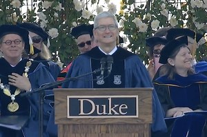 Tim Cook: - 'If you hope to change the world, you must find your fearlessness', Duke University - 2018  — Speakola