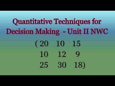 North West Corner Method Problems| Transportation Method