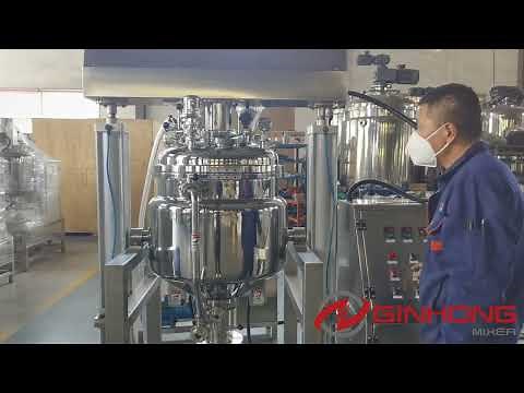 RX-100 vacuum homogenizer mixer with lifting system