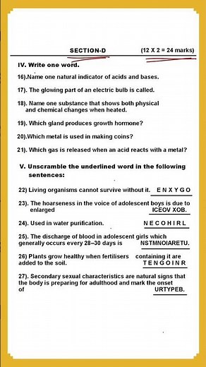 Class 7 Science | Half Yearly Exam | Sample Paper with Solutions | 2025-2026 | #ncert #cbse