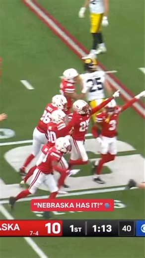 Nebraska Football special teams recovers the ball off of the kickoff 🌽 | Big Ten Network