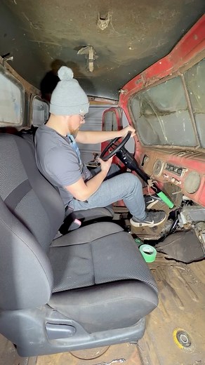 Test fitting new steering column! #theroygarage #thedodgeball | The ROY Garage