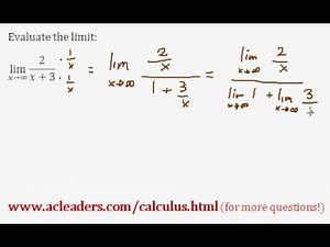 LIMITS - Evaluating the limit of an expression as 'x' approaches infinity - EASY!!! (pt. 1)