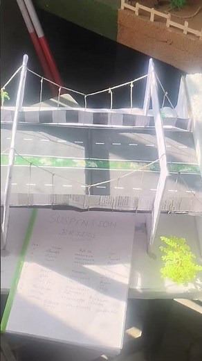 Suspension Bridge Model 2025 Btech Civil Engineering Project Model