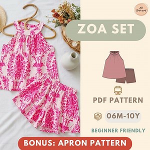 Kids Top and Short Sewing Pattern PDF, Beginner Friendly Toddler Clothing Pattern Easy DIY Kids Outfit Pattern Top and Pants Pattern for Kid - Etsy