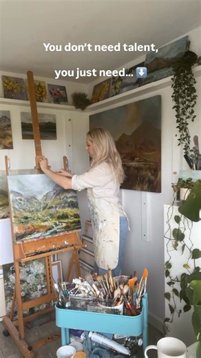 Katie Jobling | Artist 🎨 on Instagram: "You don’t need 'natural talent' — you just need the right skills. 🎨 Because confidence in your art doesn’t come from luck, or some mysterious secret… it comes from mastering the 5 Core Art Skills that every great painting is built on. Things like value (light + shadow that make your art come alive) and colour mixing (so you never end up with muddy colours!). These aren’t “nice-to-haves” — they’re your foundation. Once you’ve got them, you can paint anyth