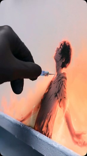 Crisco Art crafts captivating glow-in-the-dark paintings. Under daylight, they display striking visuals, while in the dark, luminous hidden details appear, revealing a twofold artistic experience. Artist: @criscoart #art #painting #talent | Arts Terra