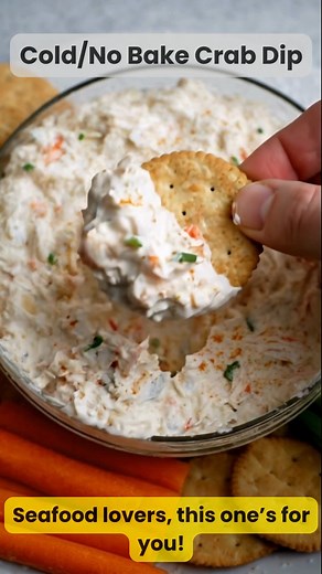 100K views · 270 reactions | Cold/No Bake Crab Dip Cool, creamy, and...