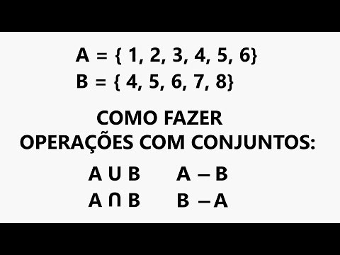 Operações com CONJUNTOS | União, Intersecção e Diferença