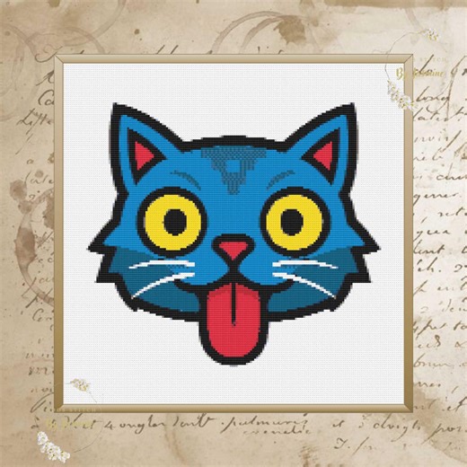 Funny Cat Cross Stitch Pattern - Etsy